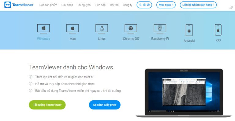 Cách tải TeamViewer mới nhất hoặc các phiên bản cũ hơn